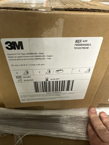 3M 425 Aluminum Foil Tape - 4" x 60 yds 2(rolls per box) | eBay