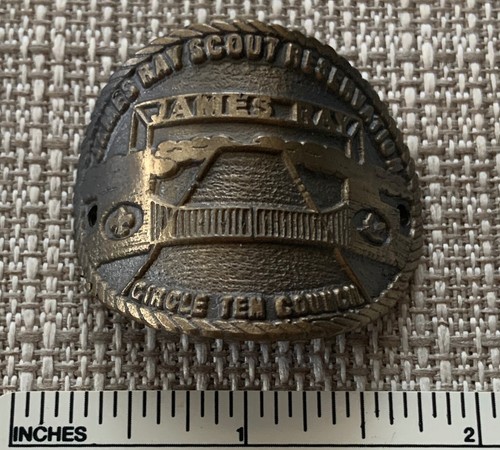 JAMES RAY RESERVATION Boy Scout Staff Shield MEDALLION Circle Ten ...