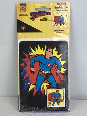 1998 USPS Superman Stamp Collectibles Magnetic Greeting Card in Package ...