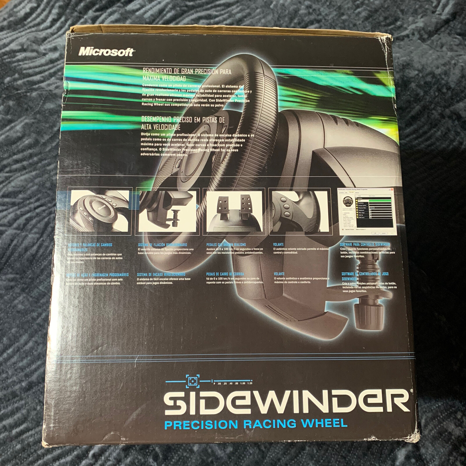 Microsoft SideWinder Precision Racing Wheel USB With Pedals Tested ...