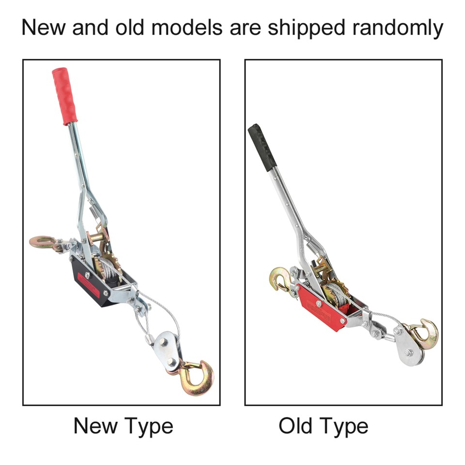 2Ton Hand Puller Heavy Duty Winch Pull Hoist Come Along Cable Lever ...
