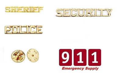 Collar Pins Insignia 1/4 " Uniform Choose Sheriff Police Security ...
