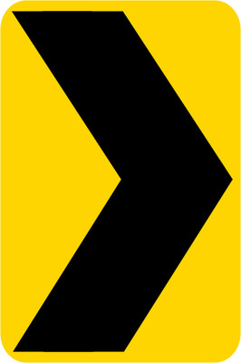 3M EGP Reflective CHEVRON ALIGNMENT ARROW Road Warning Street Sign 18 x ...