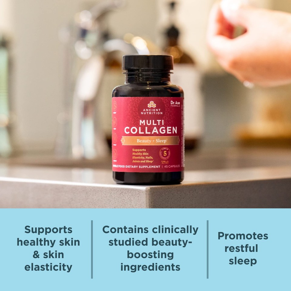 Ancient Nutrition Collagen Pills for Hair, Skin and Nails, Beauty ...