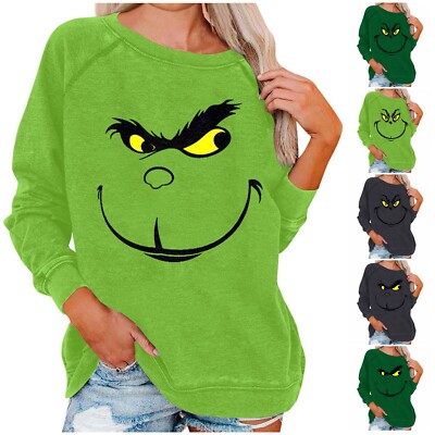 The store Grinch Face Graphic Crew Neck