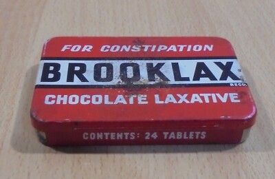 BROOKLAX CHOCOLATE LAXATIVE VTG TIN BOX EMPTY | eBay UK