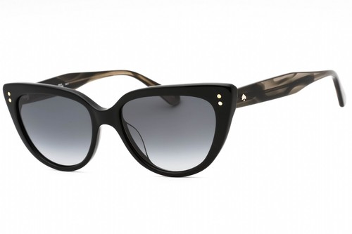 KATE SPADE ALIJAH/G/S 807 9O Sunglasses Black Frame Gary Lenses 53mm ...