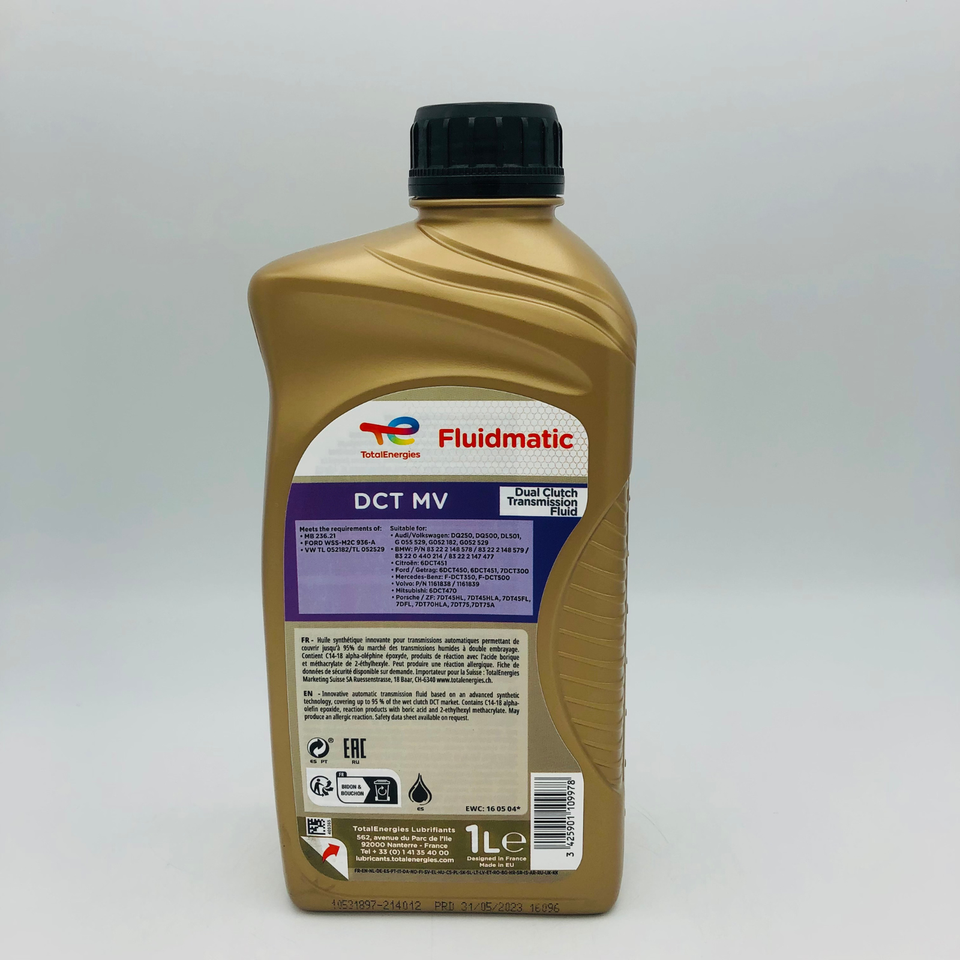 Total Fluidmatic DCT MV Synthetic Dual Clutch Transmission Fluid - 1 ...