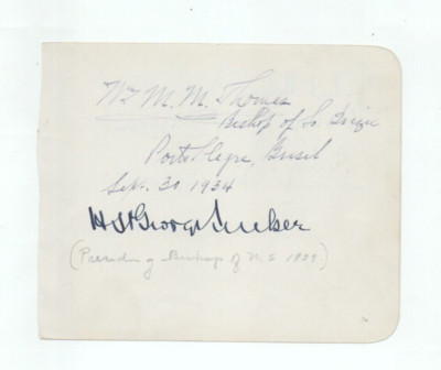 1930s autographs of Henry St. George Tucker & other Bishops of ...