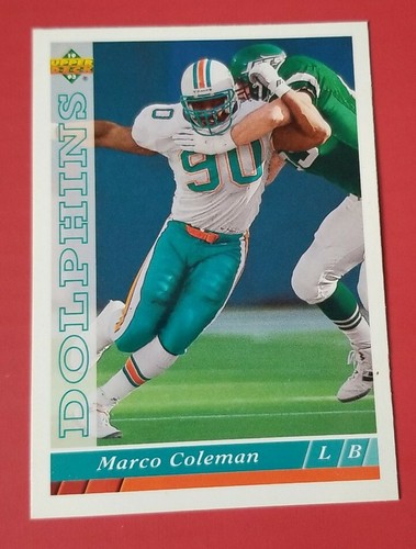 1993 Upper Deck Football Card #234 Marco Coleman - Miami Dolphins | eBay