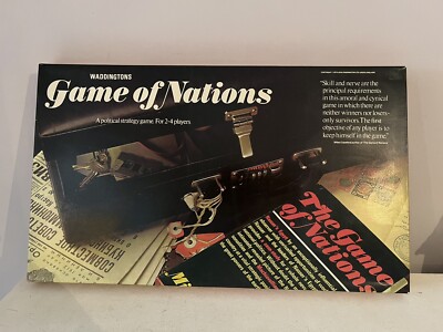 GAME OF NATIONS - BOARD GAME WADDINGTONS - VINTAGE 1973 - 100% COMPLETE ...