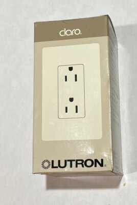 Lutron CAR-15-BL (Black Gloss) Claro 15A Duplex Electrical Socket ...