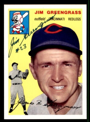 1994 Topps Archives Baseball #22 Jim Greengrass 1954 Reprint Signed ...