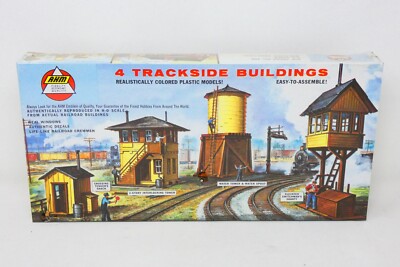 AHM HO Scale 4 Trackside Buildings Water Tower Shack Shanty 5843:398 ...