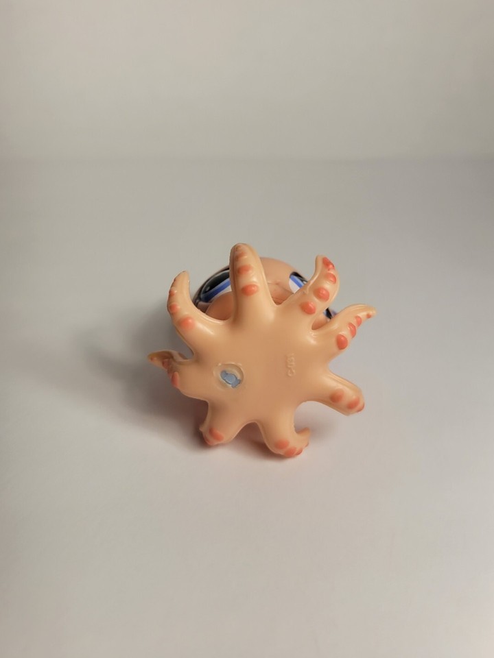 Littlest Pet Shop # 513 Pink Octopus Blue Eyes Purple Bow Authentic LPS ...