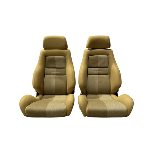 Genuine Recaro Seats LSB Monza Tan Block Headrests - Retrimmed (Pair ...