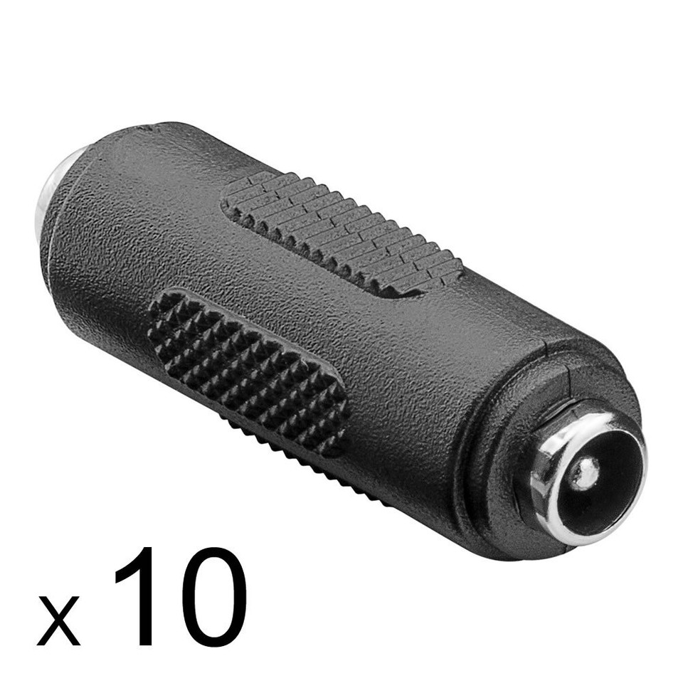 2.1mm Female DC Power Barrel Jack Coupler Adapter CCTV Cable Joiner ...