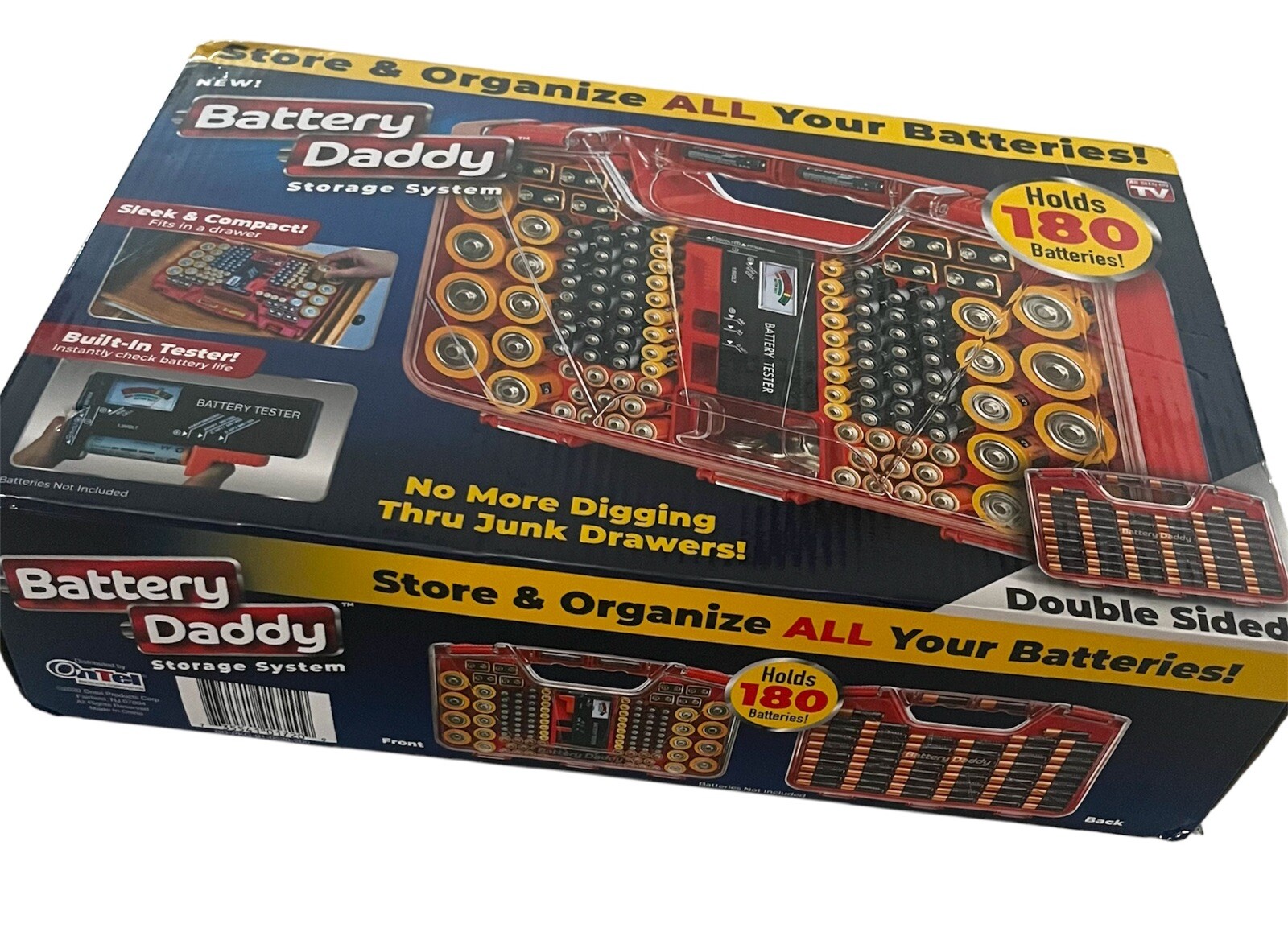 180 Battery Daddy Storage System Caddy Organizer with Case & Tester ...