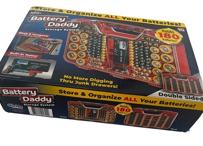 180 Battery Daddy Storage System Caddy Organizer with Case & Tester ...