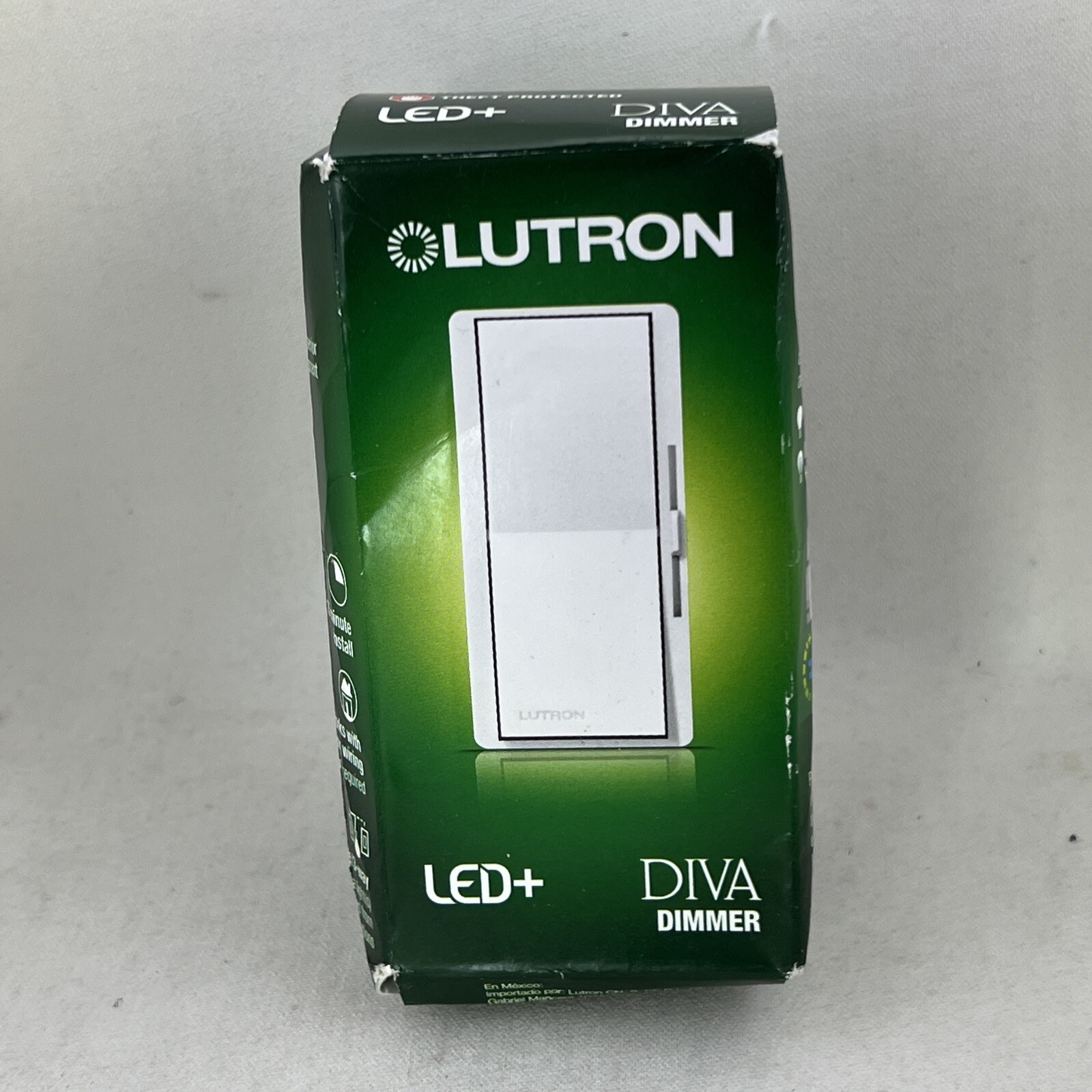 Lutron DVCL-153PR-WH Diva Single or 3-Way CFL/Digital LED Dimmer New ...