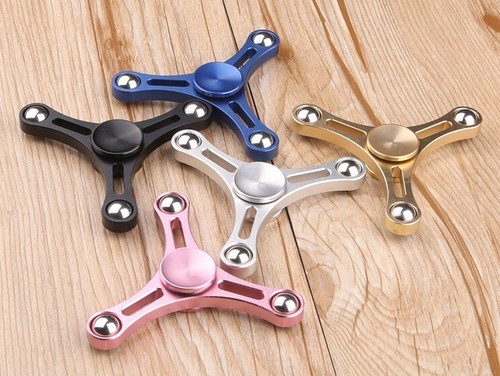 Aluminum Metal Steel Ball Tri-wing Fidget Spinner EDC Focus Finger ADHD ...