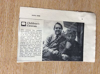 T1-1 ephemera 1958 bbc article jeremy geidt clive dunn children's ...