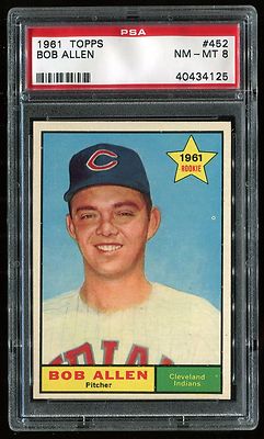 1961 Topps #452 Bob Allen *Indians* PSA 8 NM-MT Cert #40434125 | eBay