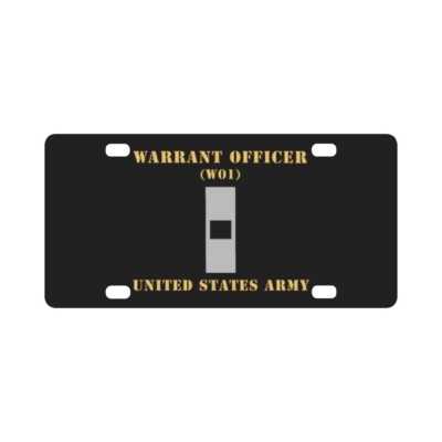 License plate -Army - Warrant Officer - W01 - Flat | eBay