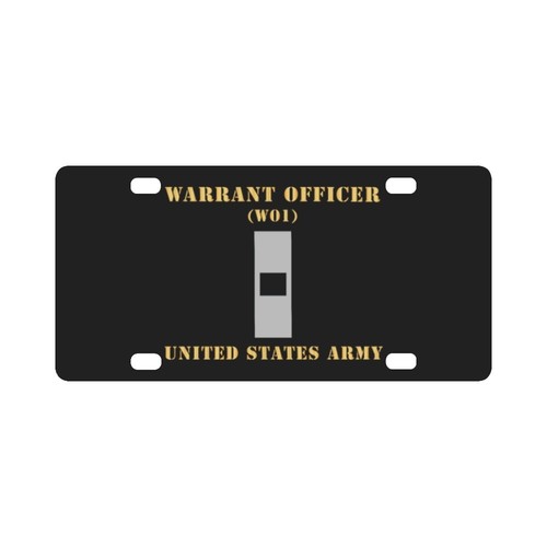 License plate -Army - Warrant Officer - W01 - Flat | eBay