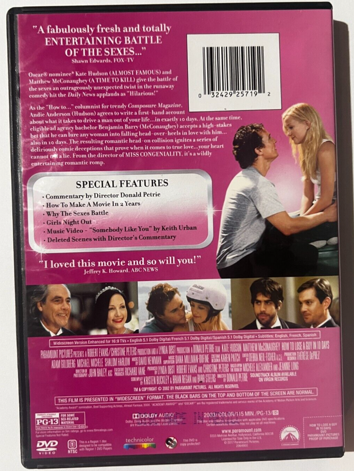 How to Lose a Guy in 10 Days [2017, DVD] 32429257192| eBay