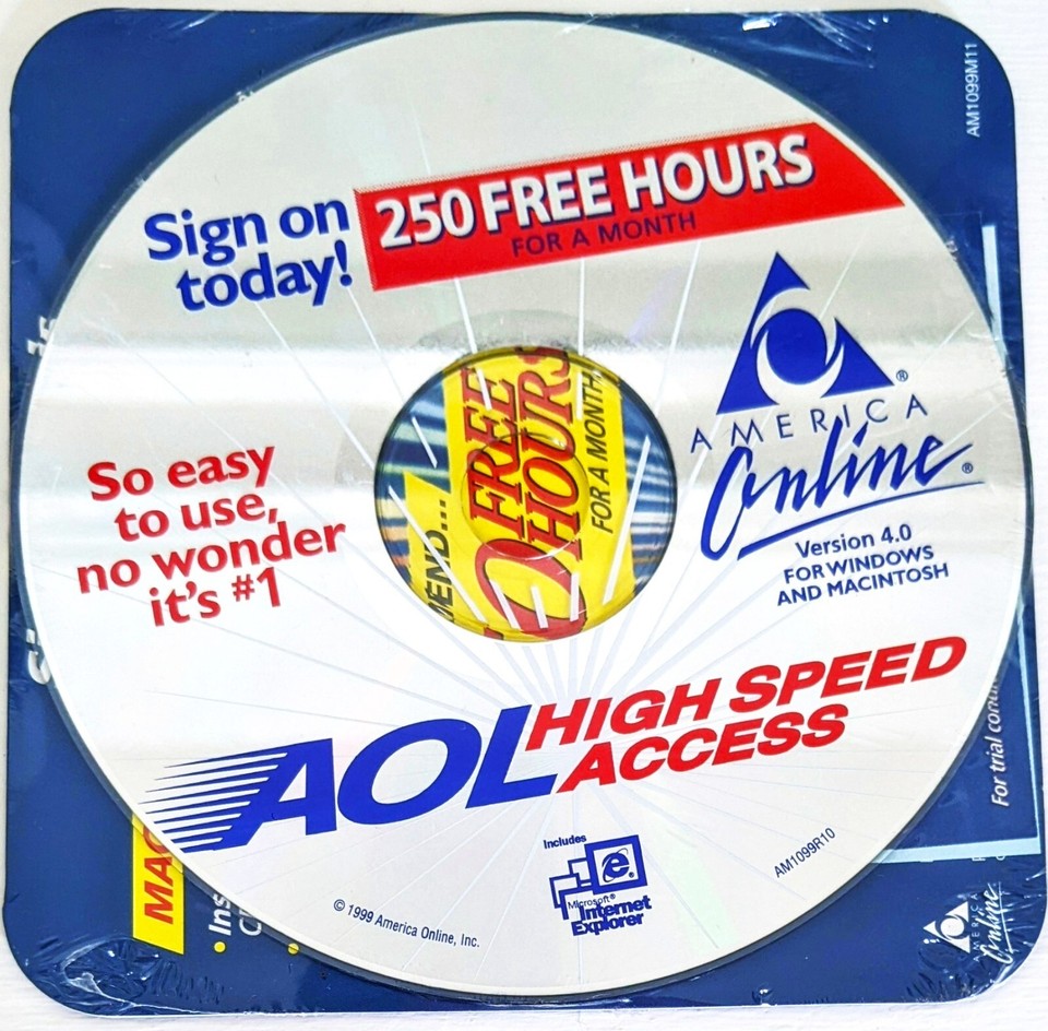 RAINBOW BEAM America Online Collectible / Install Disc, AOL CD, ver 4.0 ...