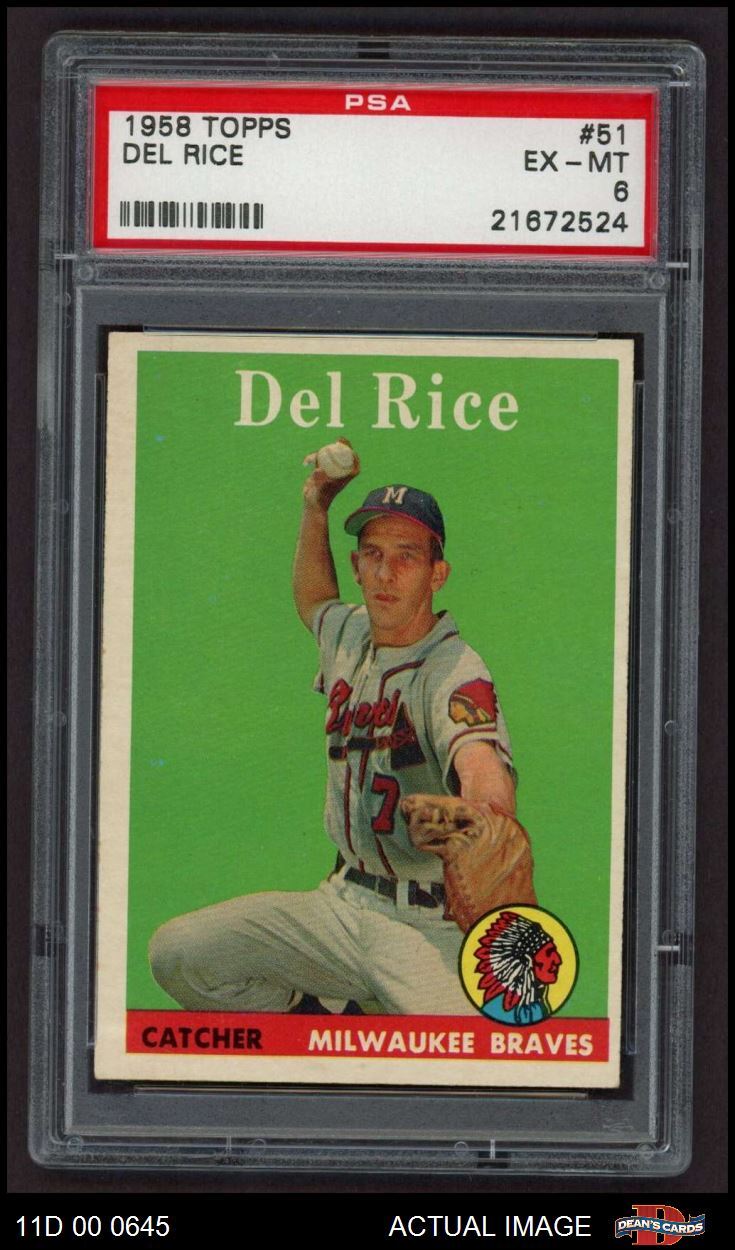 1958 Topps - #51 Del Rice for sale online | eBay