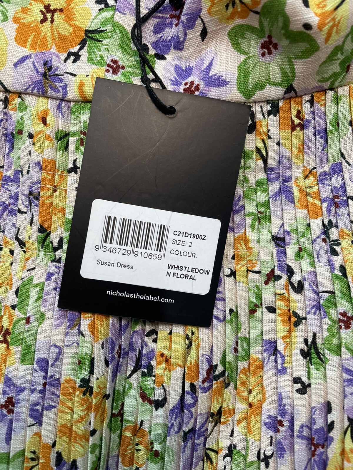 Nicholas Susan Womens Dress Size 2 Floral Print Linen Blend Sleeveless ...