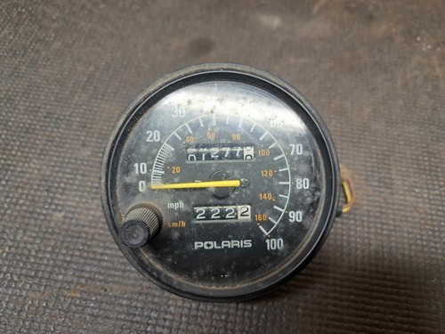 Vintage Polaris Snowmobile Speedometer 1277 Miles 100 MPH | eBay