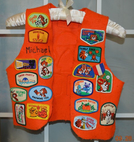 CUB BOY SCOUTS OF AMERICA SCOUT VEST TIGER TRAILS END INDUCTION PATCH ...