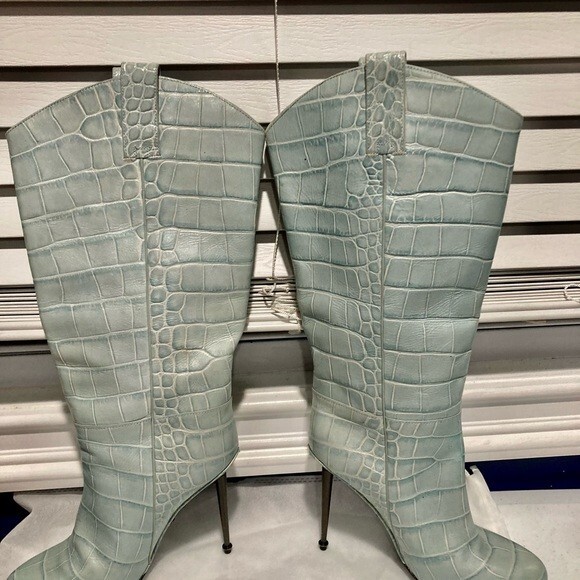 Rare Tom Ford Blue Alligator A/W14 Runway Cowboy Boo… - Gem