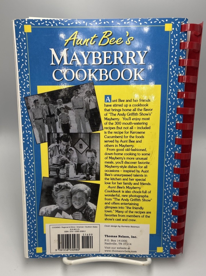 Aunt Bee's Mayberry Cookbook by Jim Clark and Ken Beck 1991 Spiral Vtg ...