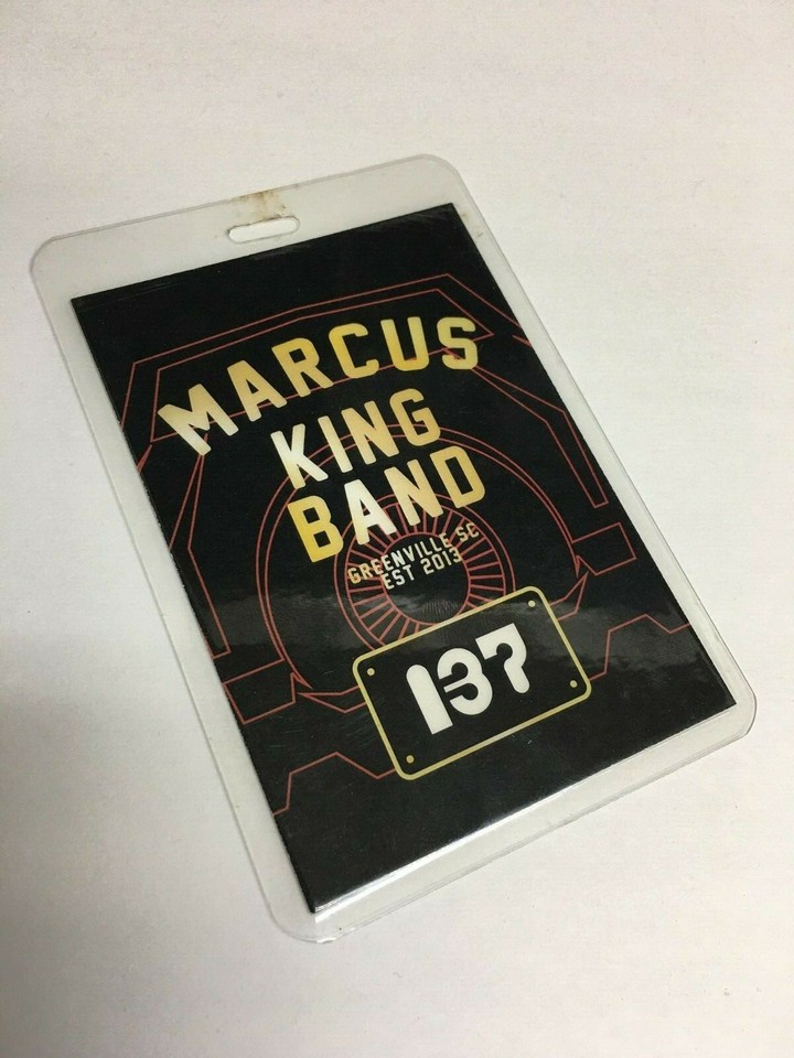 Marcus King Band tour laminate AAA pass backstage all access Greenville ...