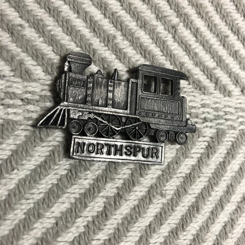Vintage Metal Pewter Travel Souvenir Magnet Northspur Train Locomotive ...