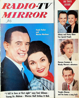 Radio TV Mirror Magazine July 1952 Marion Marlowe Robert Young Vaughn ...