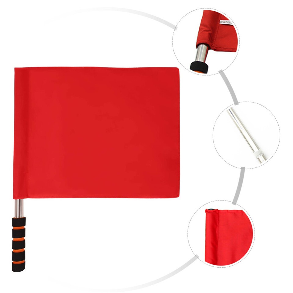 3pcs Referee Signal Flags Red Signal Warning Traffic Flags for Sports ...