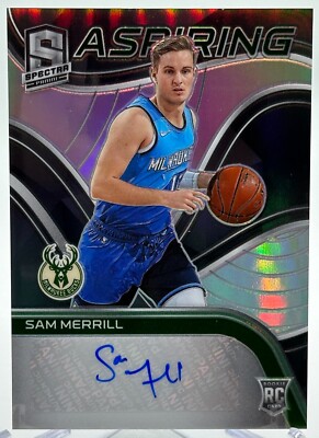 Sam Merrill 2020-21 Panini Spectra Aspiring Autographs Rookie Auto RC ...