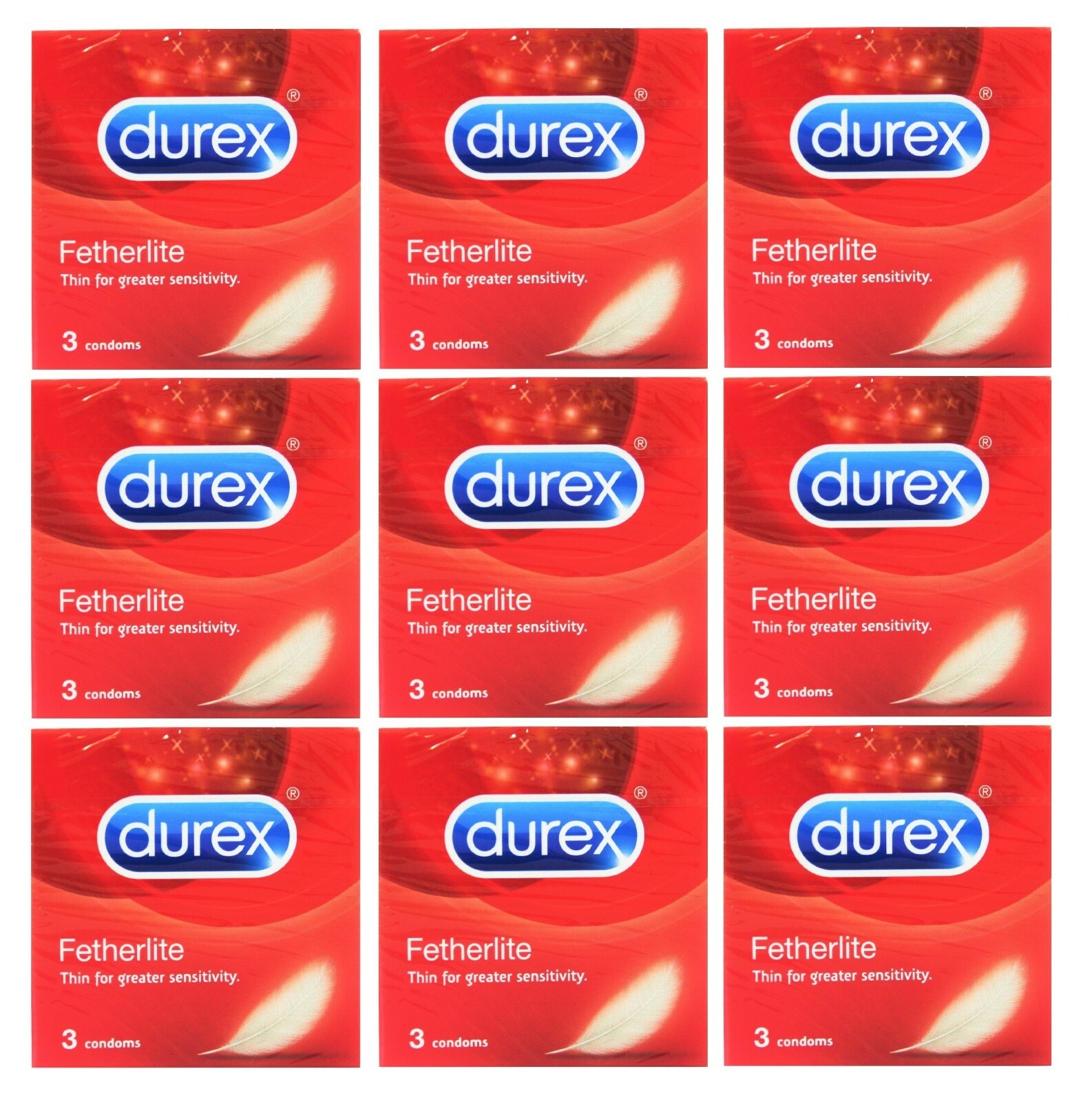 Durex Condoms - Featherlite Ultra Thin Elite Feel ** Retail Boxes** 6 ...