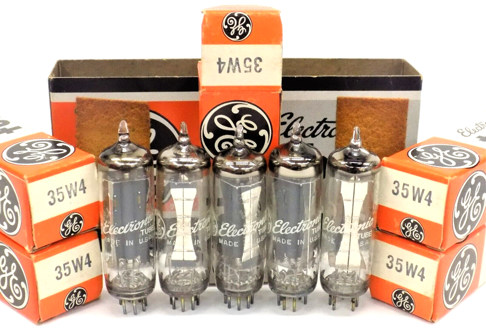 Nice Matched Sleeve of N.O.S Tested Vintage General Electric 35W4 ...