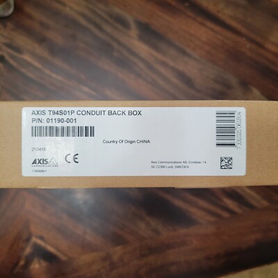 Axis Communications T94S01P Conduit Back Box | eBay