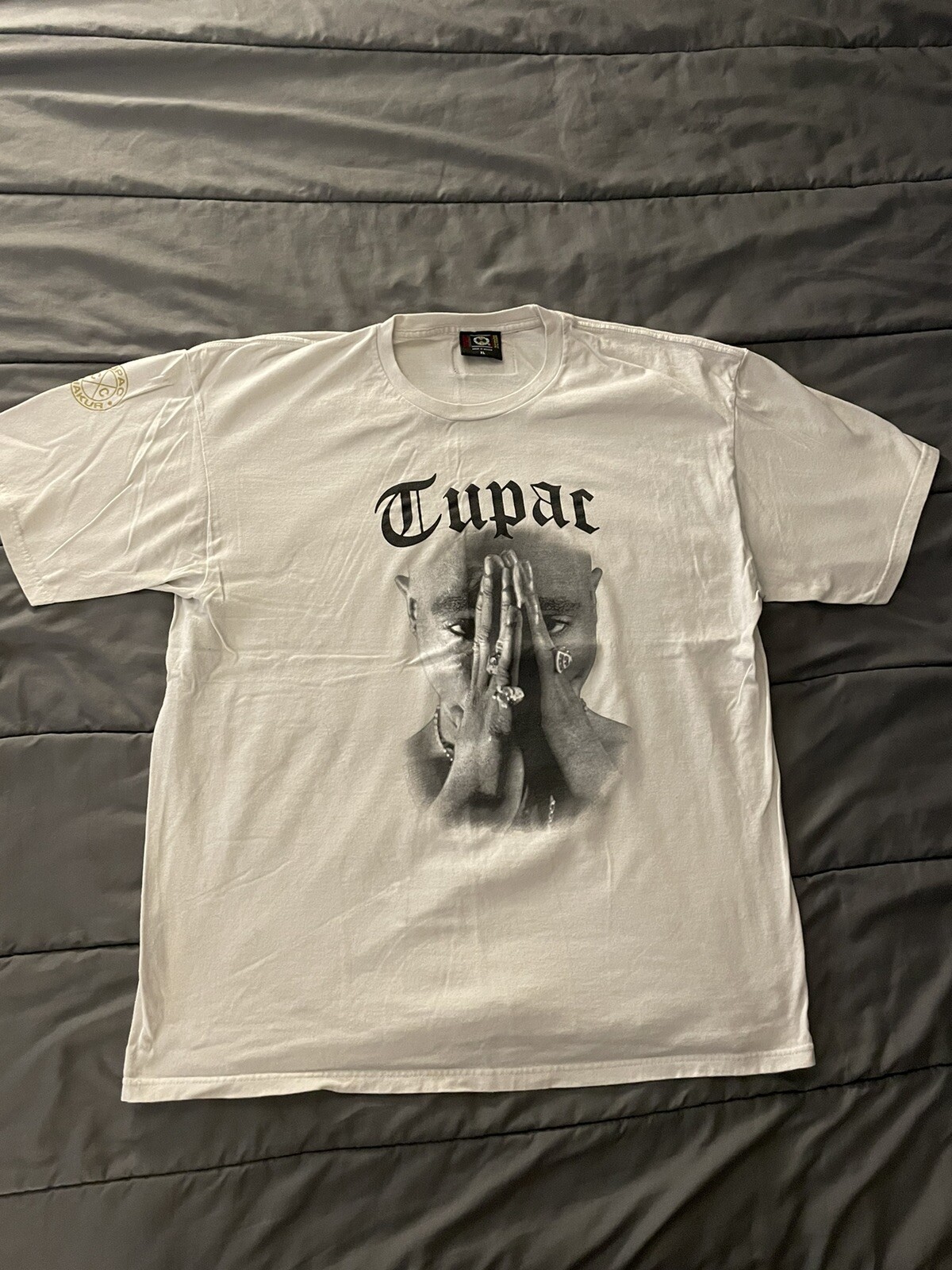 vintage 2pac cross colours tupac shakur hail mary Tsh… - Gem