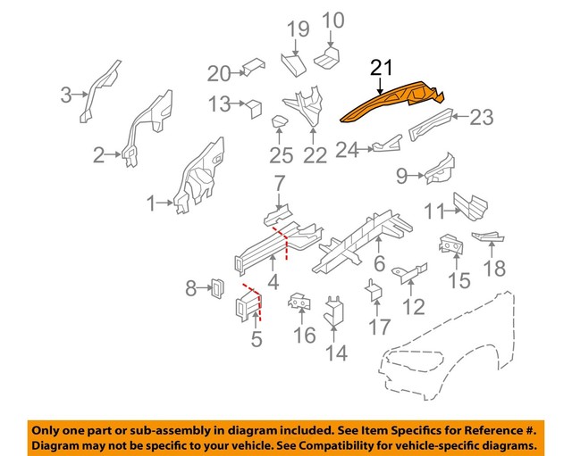 BMW 51657157989 Genuine OEM Factory Original Fender MTG BKT for sale ...
