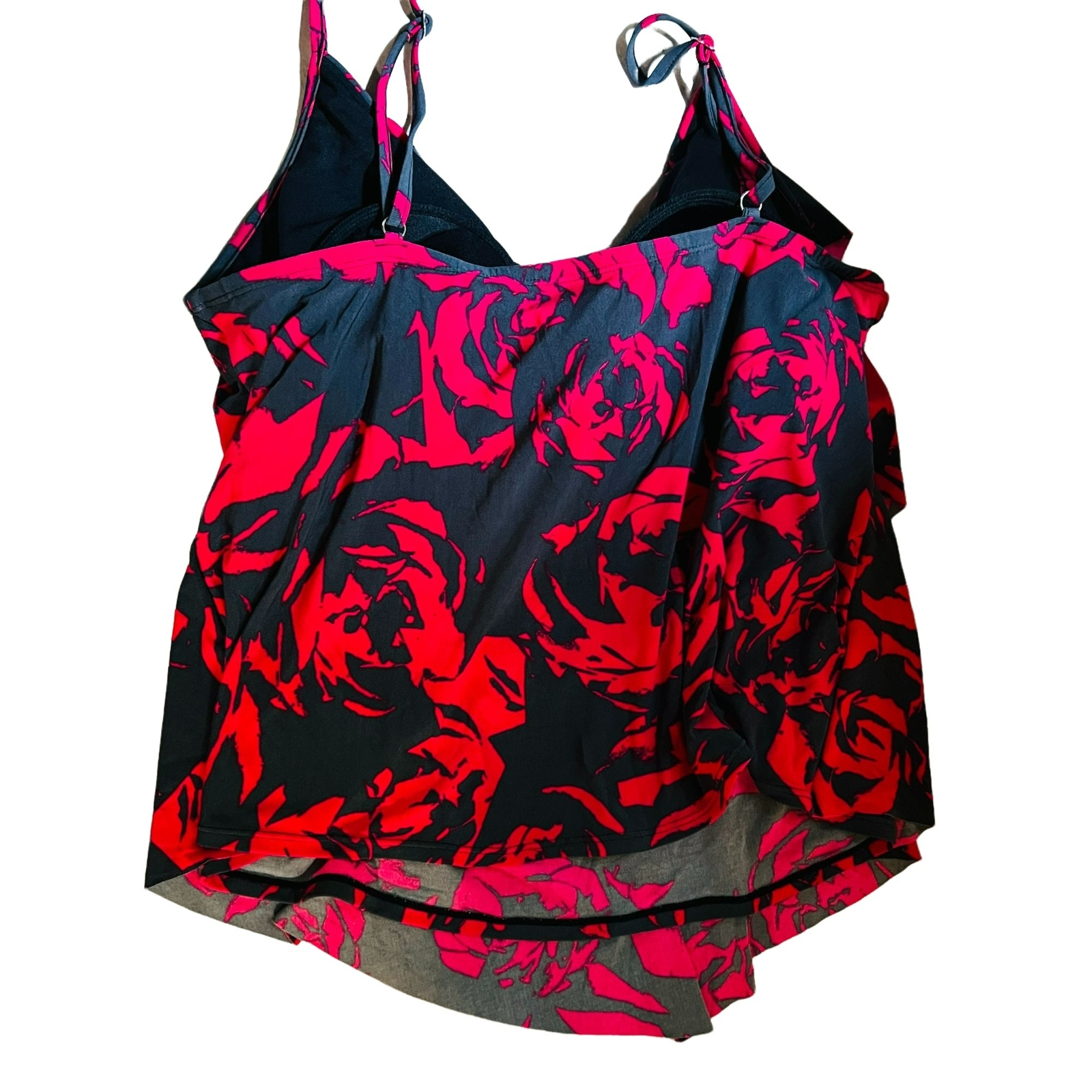 Aqua Green Tiered Tankini Top Pink Grey Print Womens … - Gem