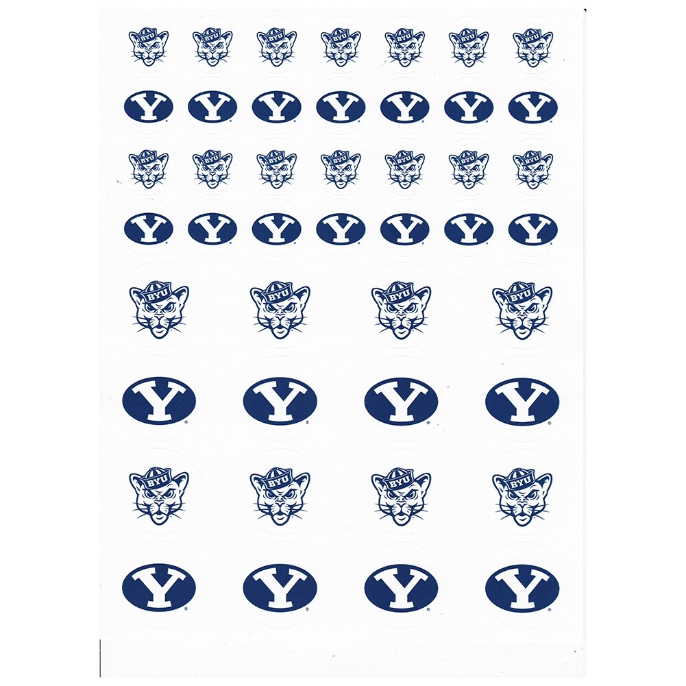 BYU cougars Small Sticker Sheet - 2 Sheets | eBay