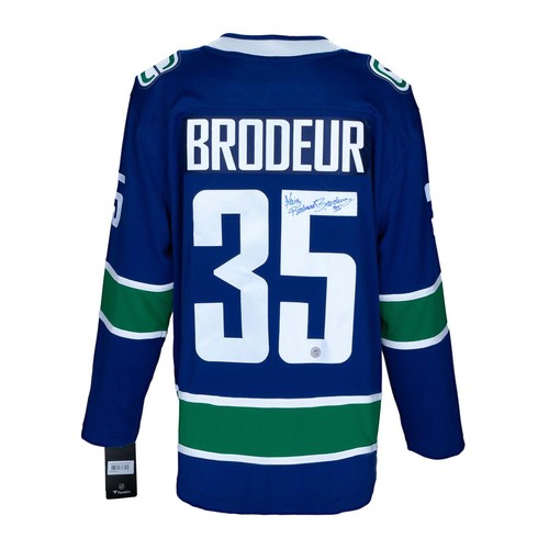 Richard Brodeur Autographed Vancouver Canucks Fanatics Jersey | eBay